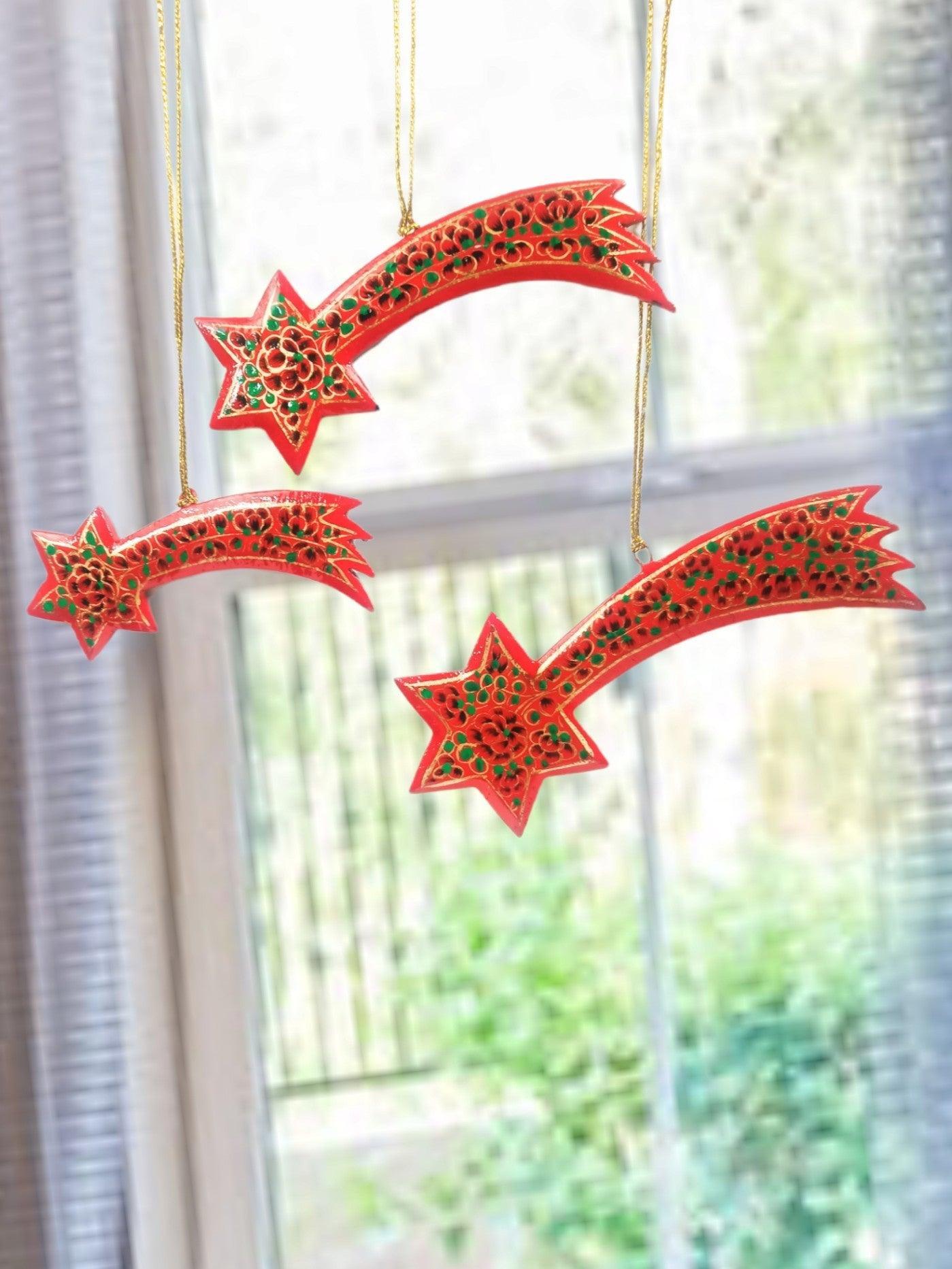 Shooting Star | Paper Machie 3 Piece set | Christmas Star